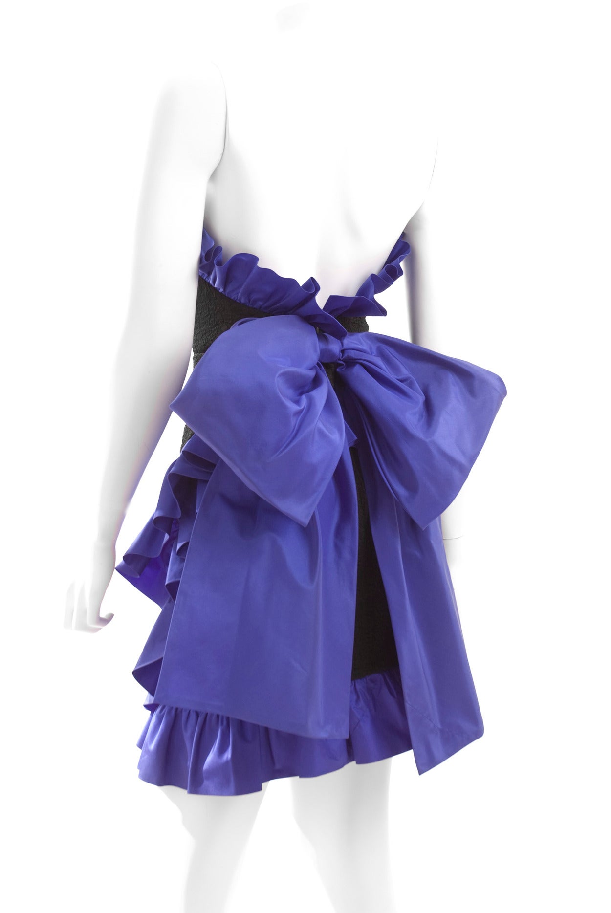 1987 Yves Saint Laurent Cocktail Dress For Sale at 1stDibs