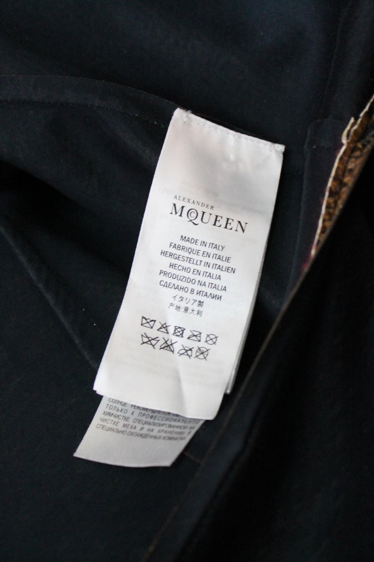 Alexander McQueen Python Embossed Leather and Fox Fur Coat, Pre-A/W ...