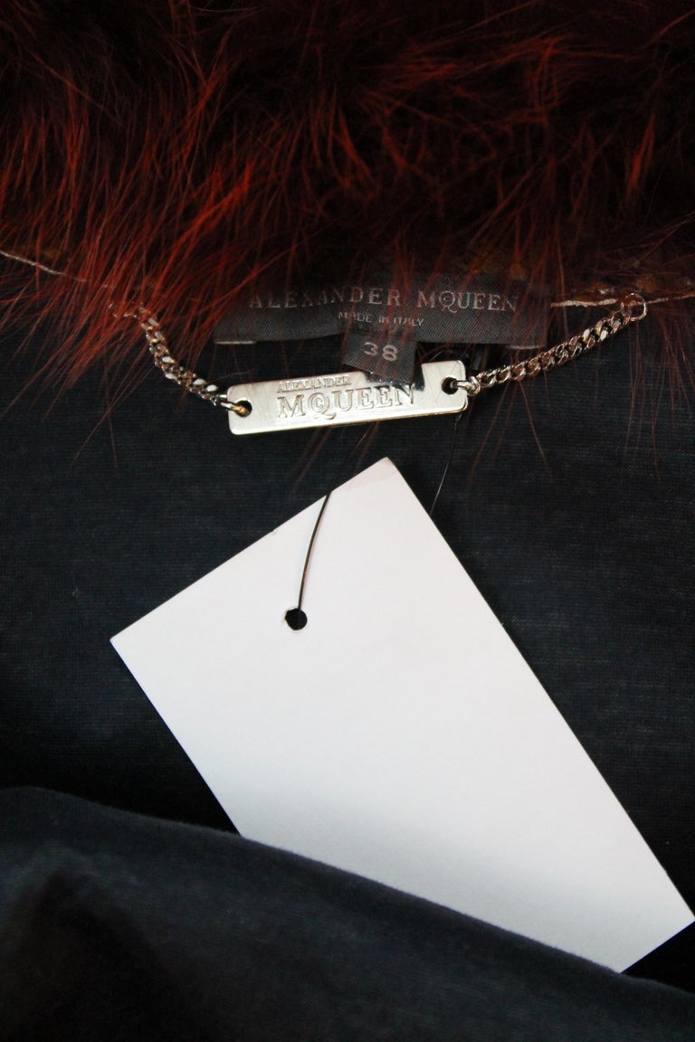 Alexander McQueen Python Embossed Leather and Fox Fur Coat, Pre-A/W ...