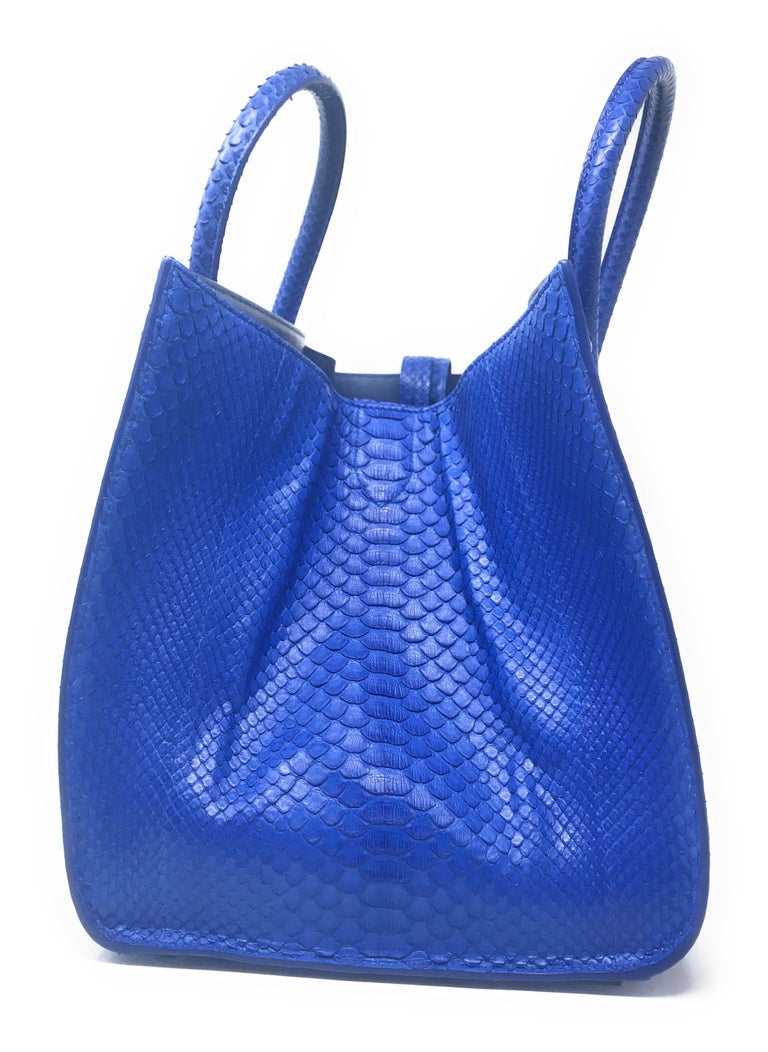 Celine Phantom Blue Python Bag For Sale at 1stDibs | celine python bag ...