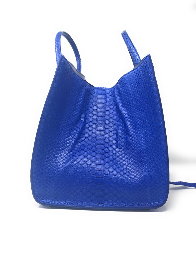 Celine Phantom Blue Python Bag For Sale at 1stDibs | celine python bag ...