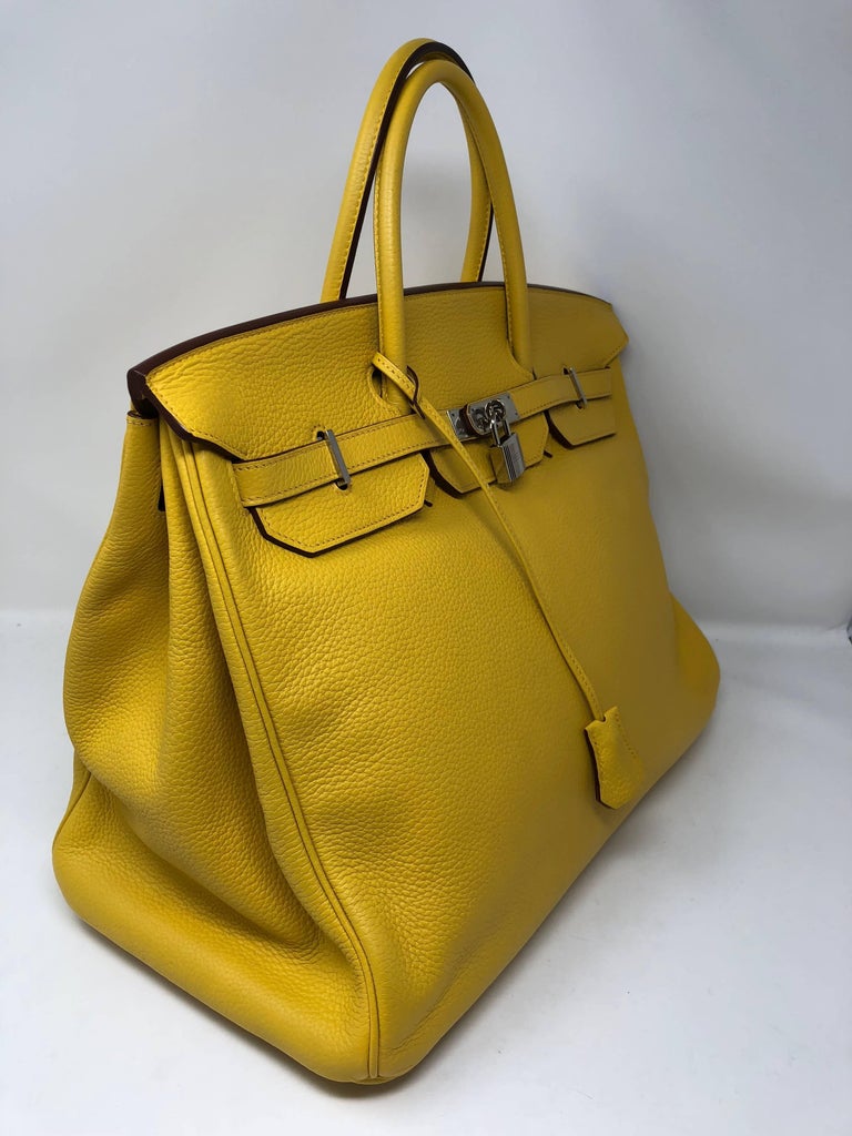 Hermes Yellow Soleil Birkin 40 For Sale at 1stDibs
