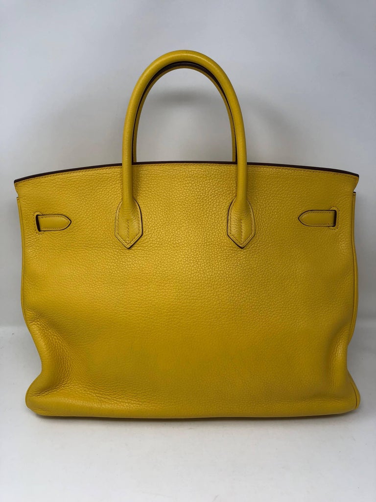 Hermes Yellow Soleil Birkin 40 For Sale at 1stDibs