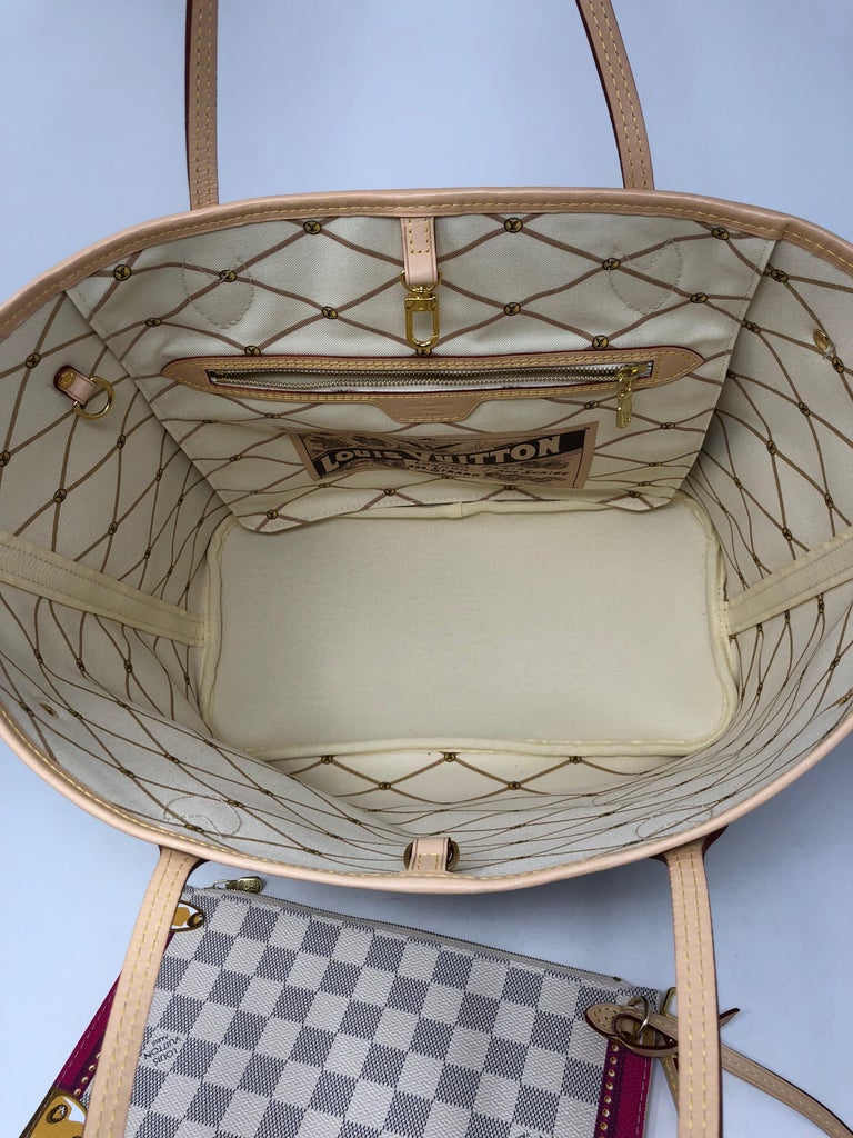 Louis Vuitton Miami Special Trunks Neverfull MM Damier Azur Bag at ...