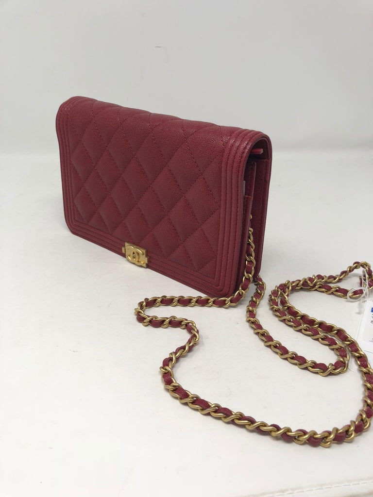 Chanel Red WOC Caviar Crossbody at 1stDibs
