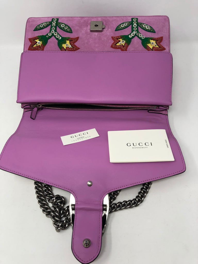 Gucci Dionysus Medium Beaded Heart and Flowers Pink Shoulder Bag at ...