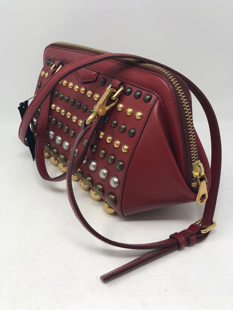 Marc Jacobs Studded Red Bag at 1stDibs | marc jacobs studded bag, red ...