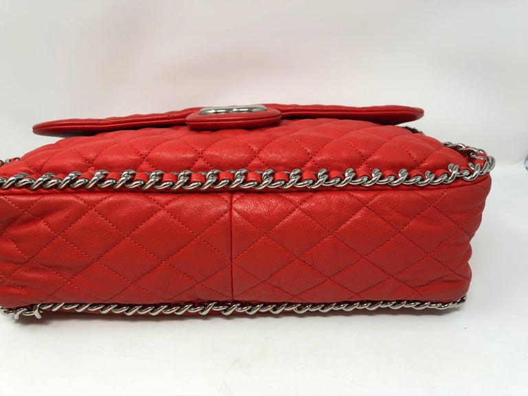 Chanel Red Chain Around Bag at 1stDibs | chanel chain around bag ...