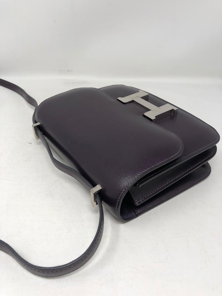 Hermes Mini Constance 18 Purple Bag at 1stDibs