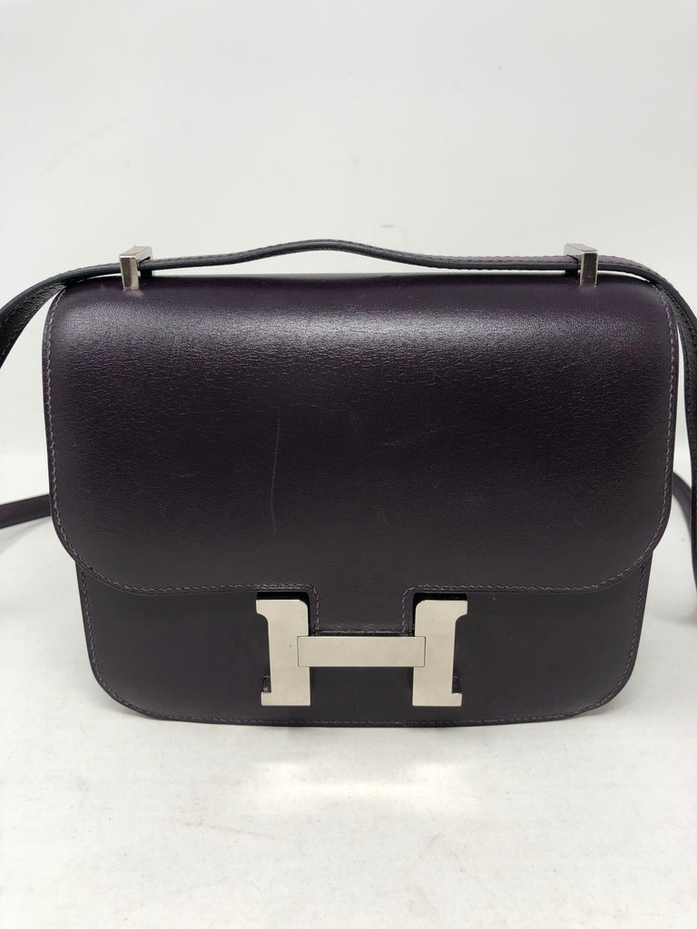 Hermes Mini Constance 18 Purple Bag at 1stDibs