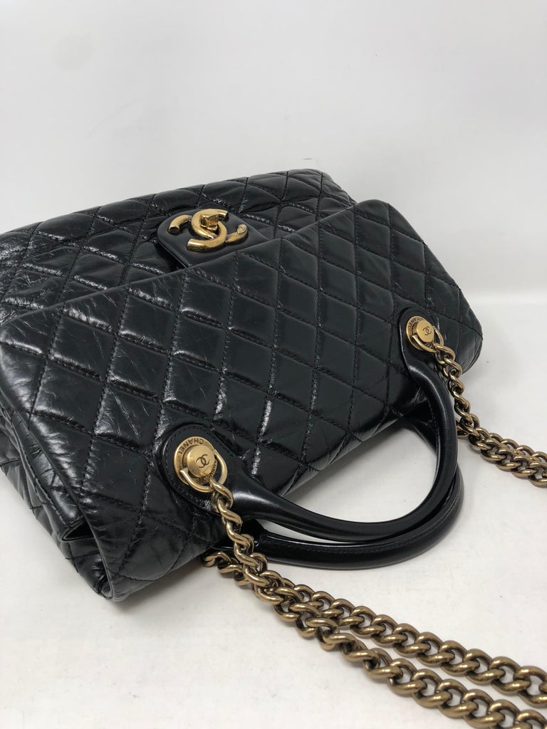 Chanel Black Leather Bag at 1stDibs
