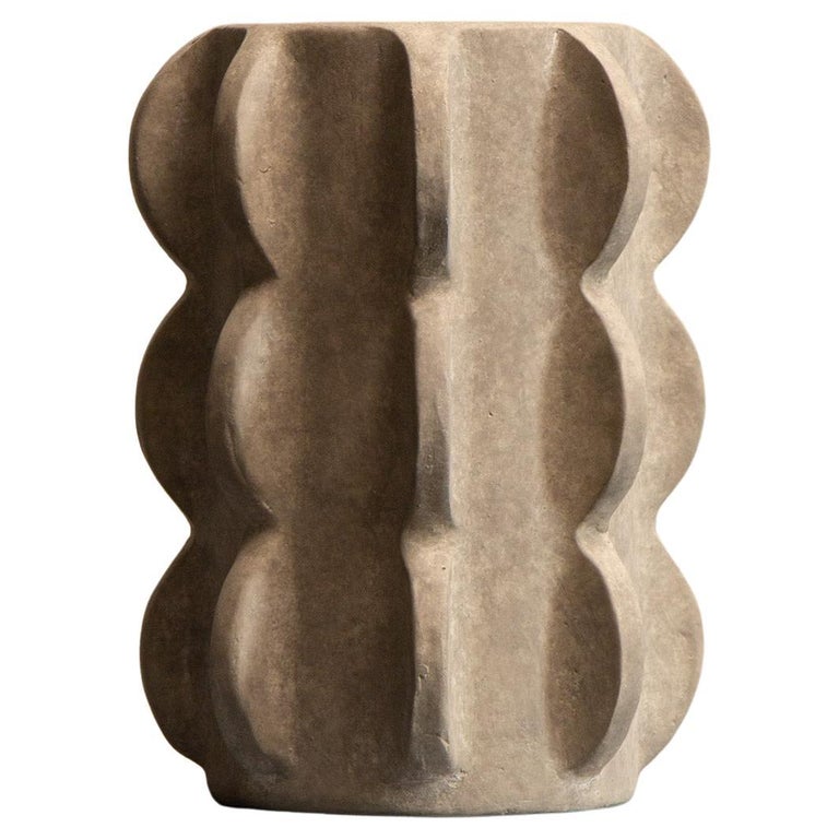 'Arcissimo' Sculptural Ceramic Vase Grey, Small For Sale at 1stDibs