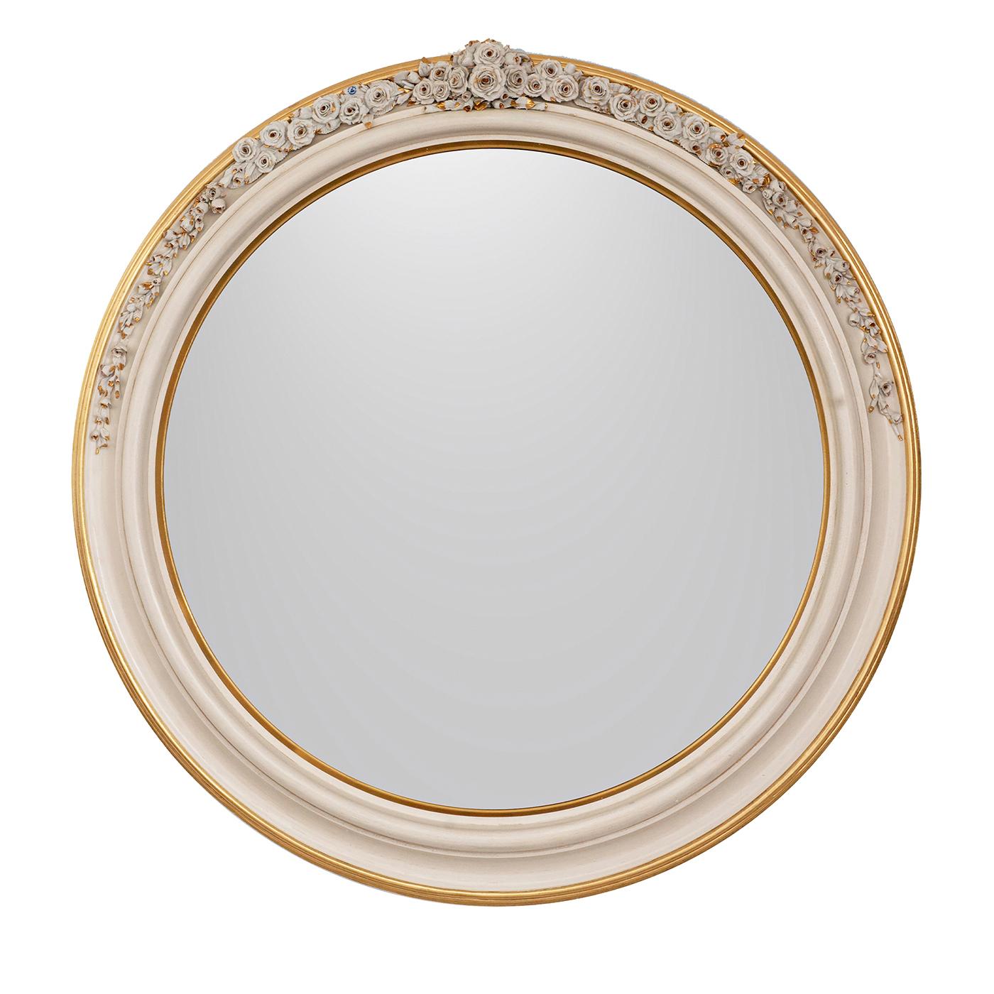 Arco di Rose Round Mirror For Sale at 1stDibs