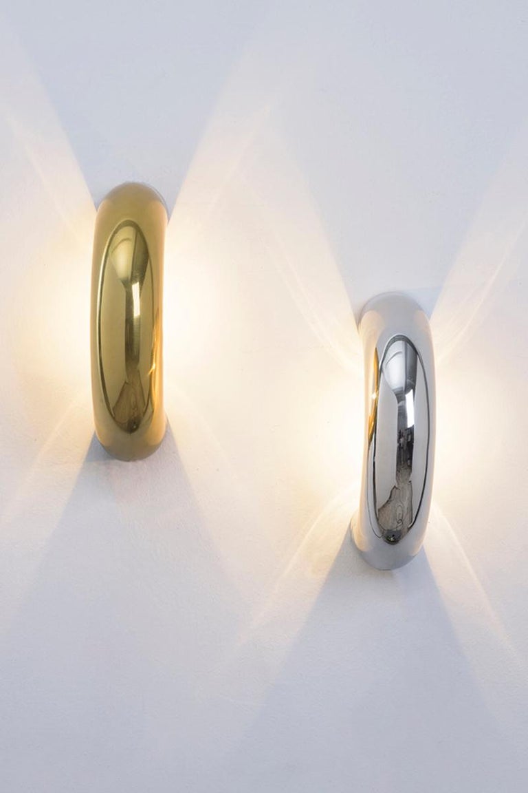 Arco Lamp, Gold, by RAIN, Contemporary Wall Lamp, Stainless Steel For ...