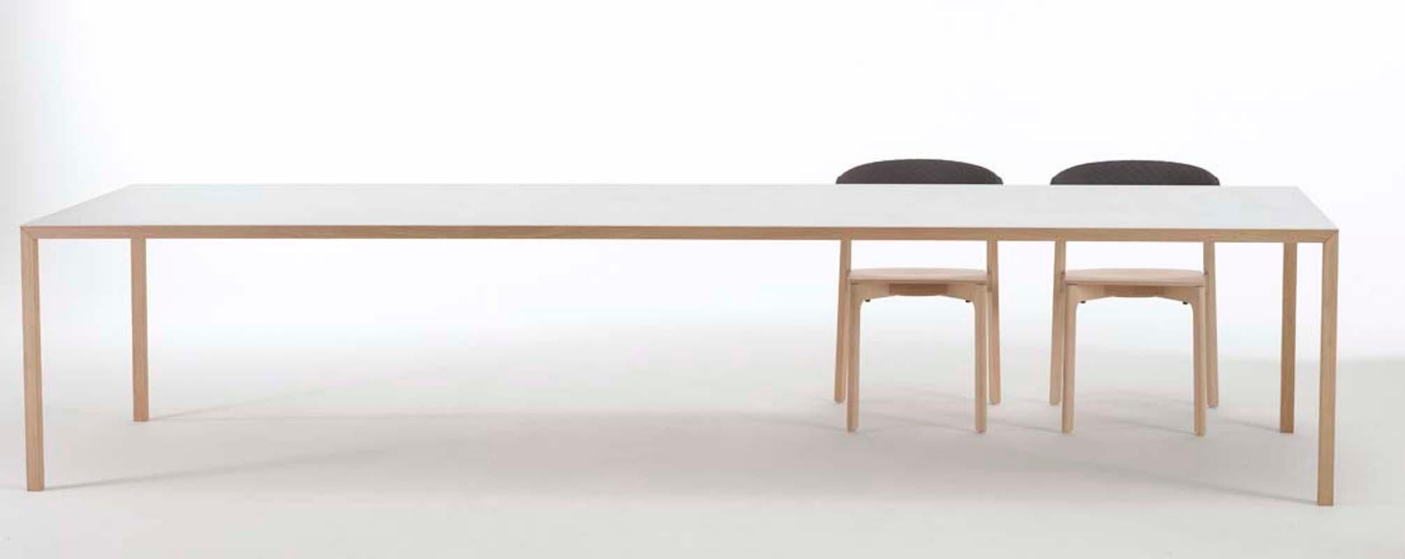 Arco Slim+ Dining Table in Oak with White Top For Sale at 1stDibs ...