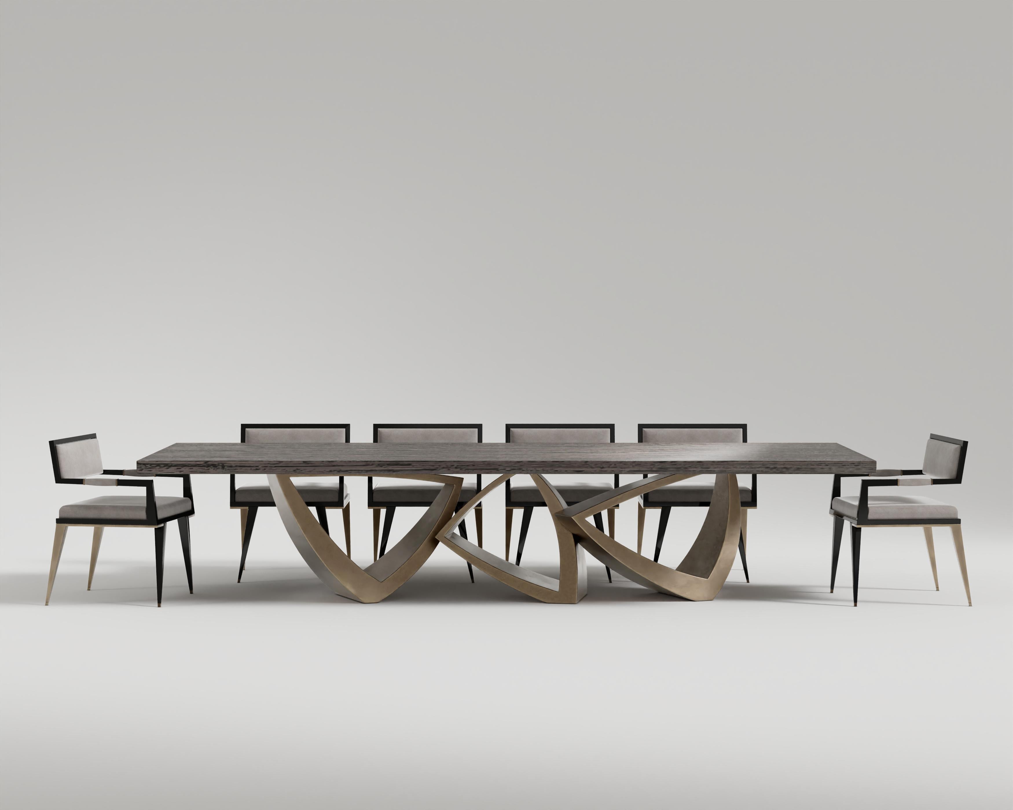 Arcos Dining Table and 10 Le Loup Dining Chairs Dining Room Set For ...