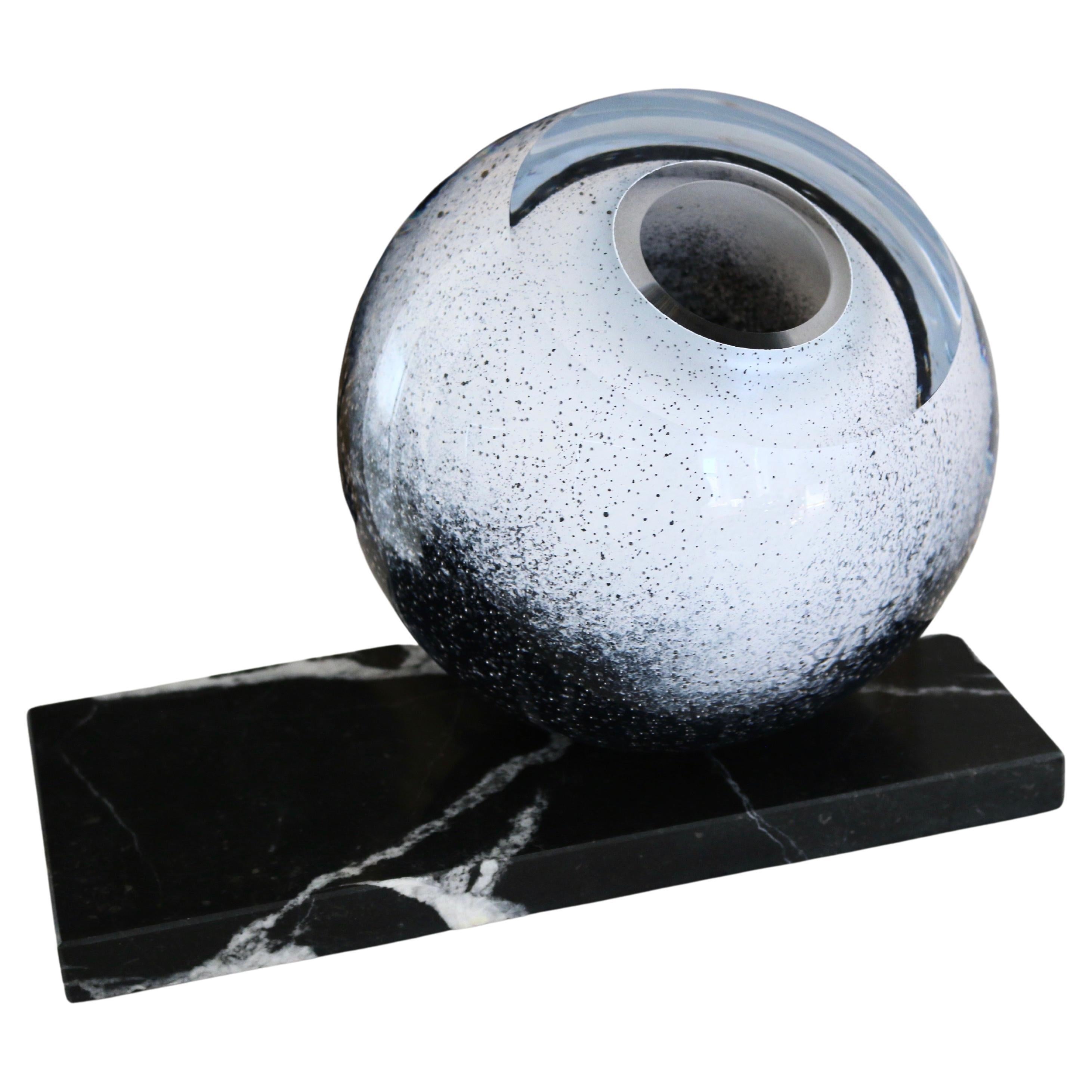 Large Neoclassical Blue John Covered Vase on Marble and Blue John ...