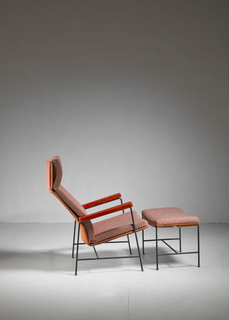 Arden Riddle Lounge Chair with Ottoman, US, 1960s For Sale at 1stDibs