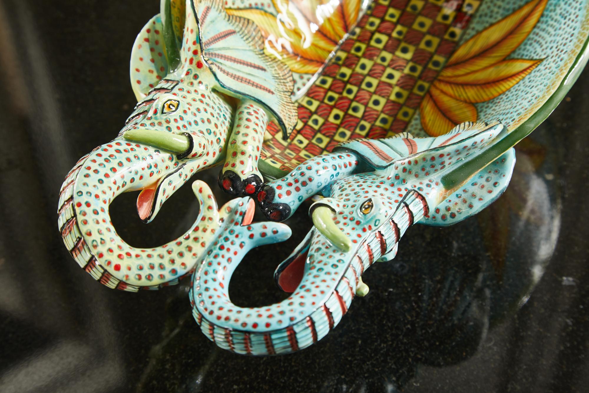 Ardmore Ceramic Elephant Center Piece For Sale at 1stDibs