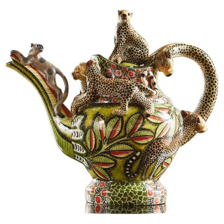 Ardmore Ceramic Leopard Teapot For Sale at 1stDibs