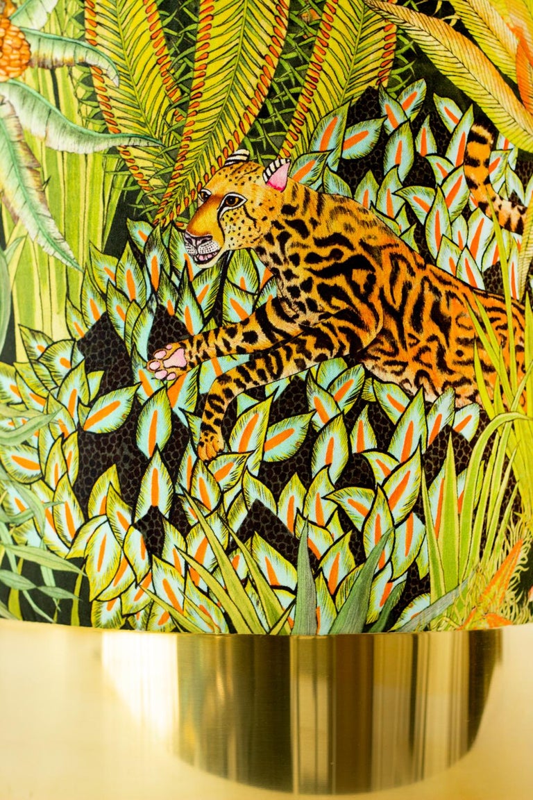 Ardmore Sabie Forest Delta Velvet Ottoman / Pouf For Sale at 1stDibs