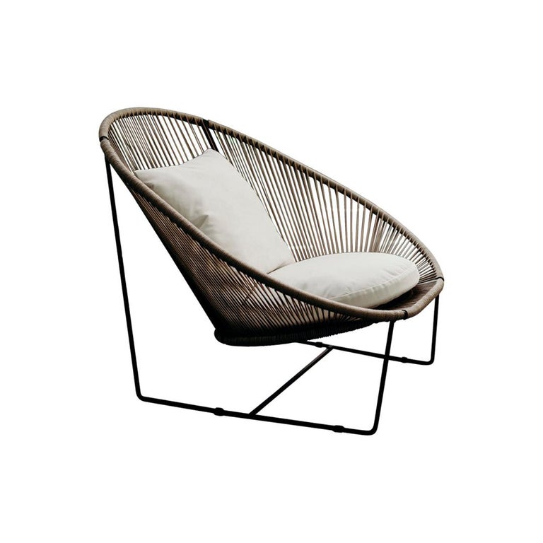 Arena steel with rope weave Armchair For Sale at 1stdibs
