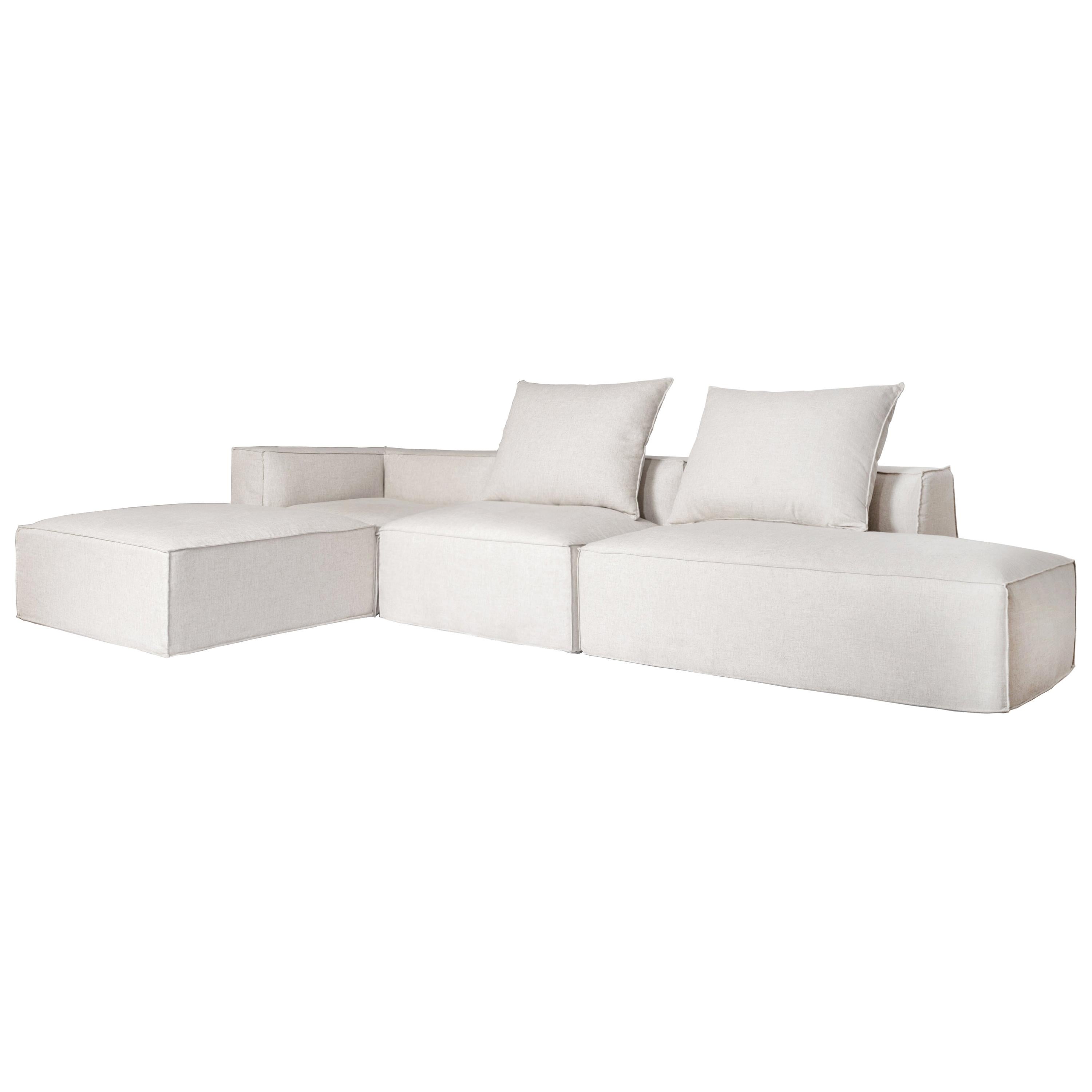 Empire Sofa Covered in Linen at 1stdibs