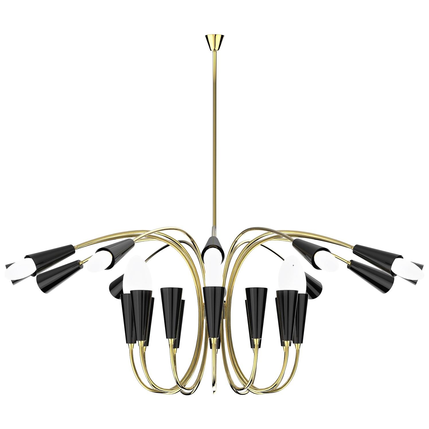 Kravitz Pendant Light in Black and Aluminium For Sale at 1stDibs