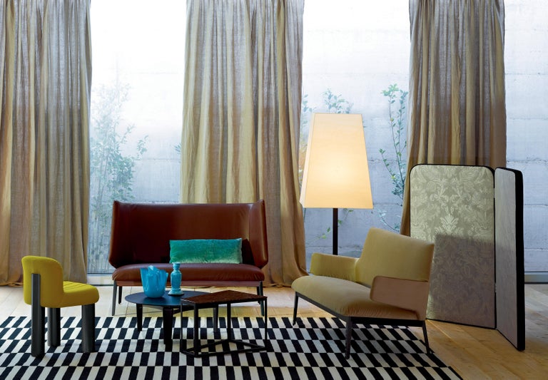 Arflex Hug Love Seat high back and armrest in Perla Leather by Roberto ...