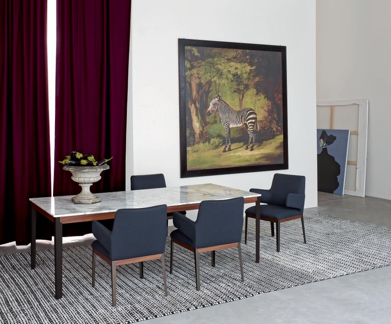 Arflex Hug Table in Carrara Marble Top with Metal Base by Claesson ...