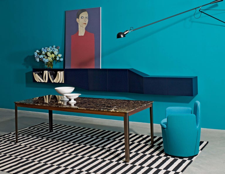 Arflex Hug Table in Carrara Marble Top with Metal Base by Claesson ...