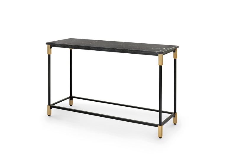 Arflex Match Console Table with Marquinia Marble Top by Bernhardt and ...