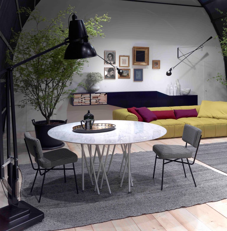 Arflex Octopus 160cm Table in Marquinia Marble with Black Base by Carlo Colombo For Sale at 1stDibs