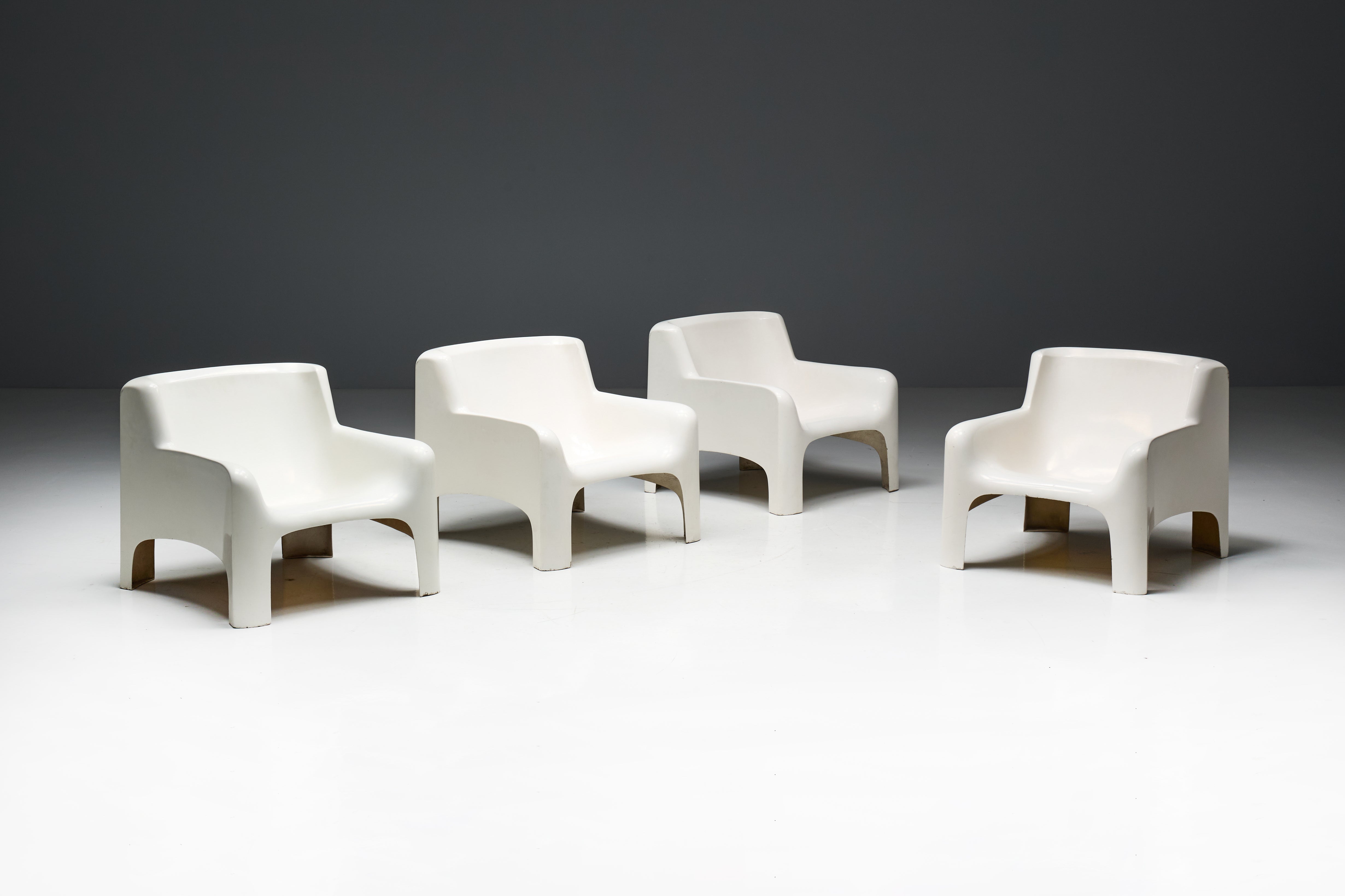 Arflex 'Solar' Lounge Set in Fiberglass by Carlo Bartali, Italy, 1960s ...