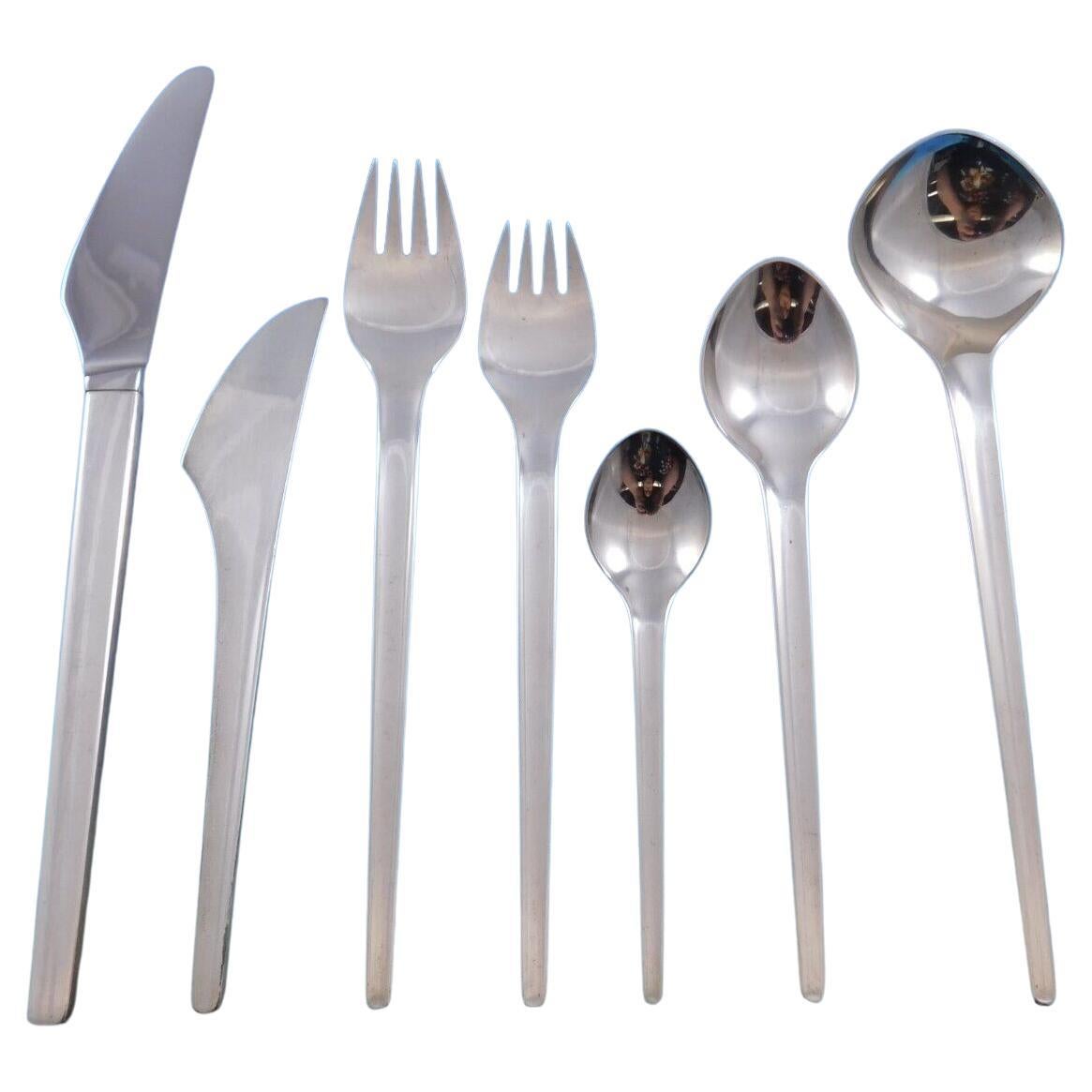 Margaret Rose by National Sterling Silver Dinner Flatware Set 8 Service ...