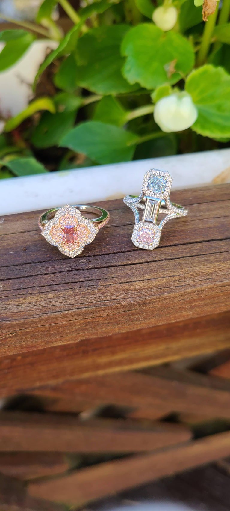 Fancy Deep Orangy Pink Diamond Ring Argyle 389197 and GIA 2215082302 Certified For Sale at 1stDibs