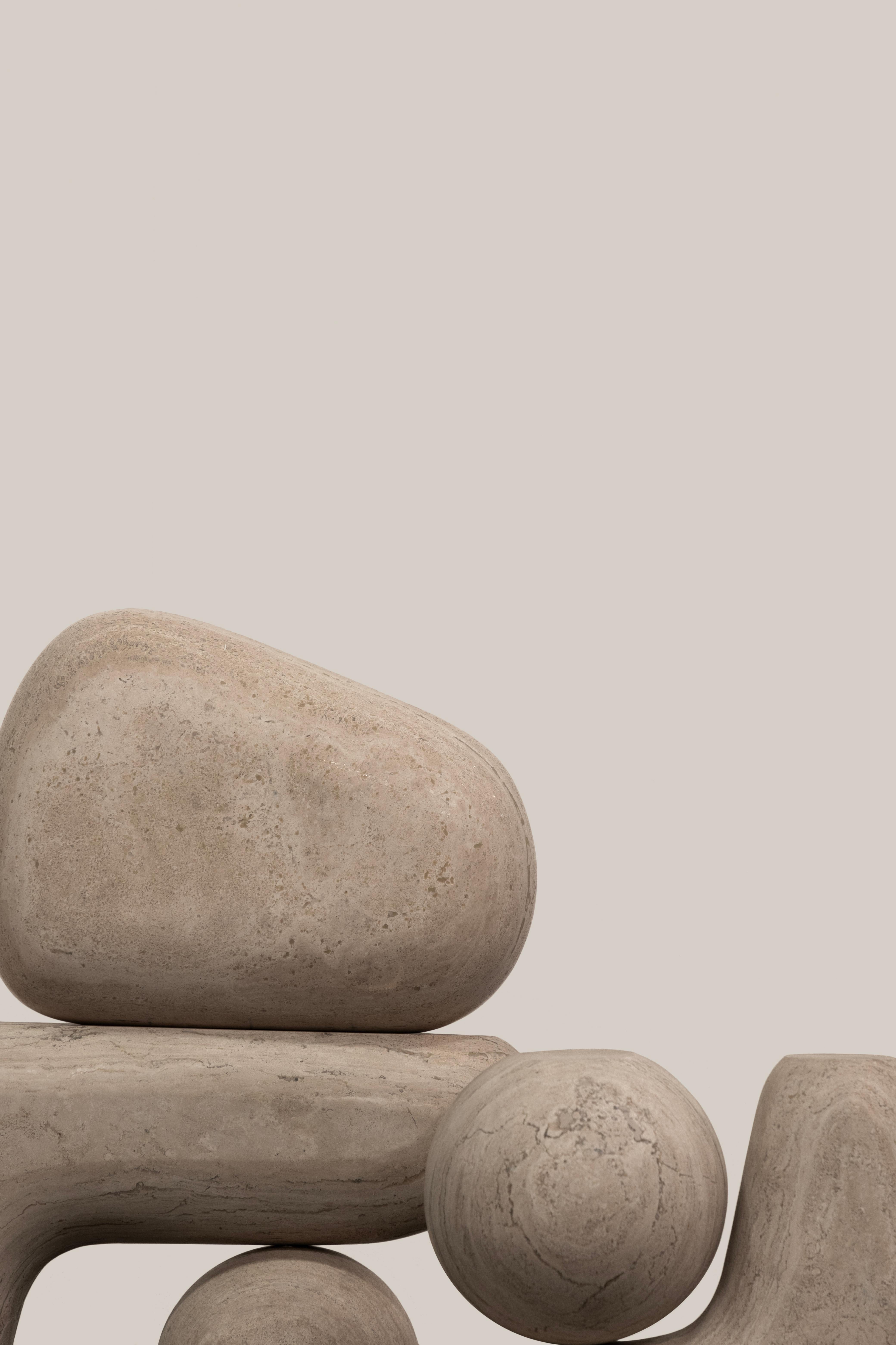 ARIA DECOMPOSITION, Travertine Marble Sculpture by Rebeca Cors For Sale ...