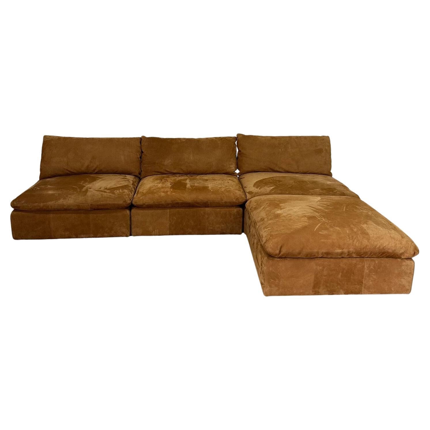 Aria Leather Chaise Sectional, 4 Piece Sectional at 1stDibs