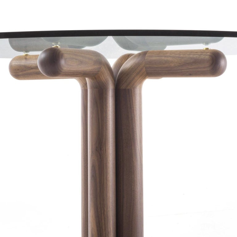 Ariana Walnut Round Table For Sale at 1stDibs