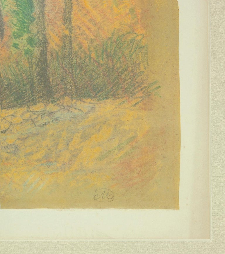 Aristide Maillol - Framed lithograph of Paysage d'automne pastel by ...