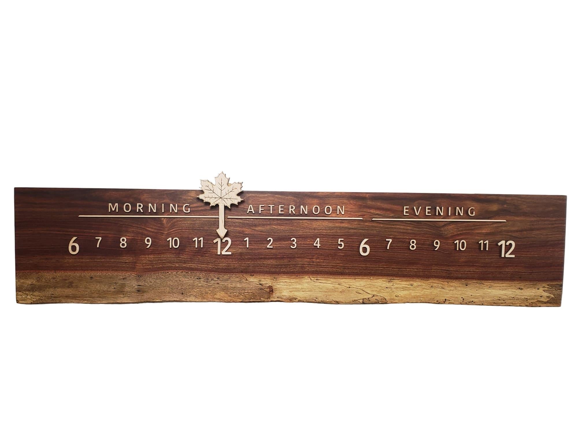 Arizona: 3-Foot Chechen and Maple Linear Clock For Sale at 1stDibs