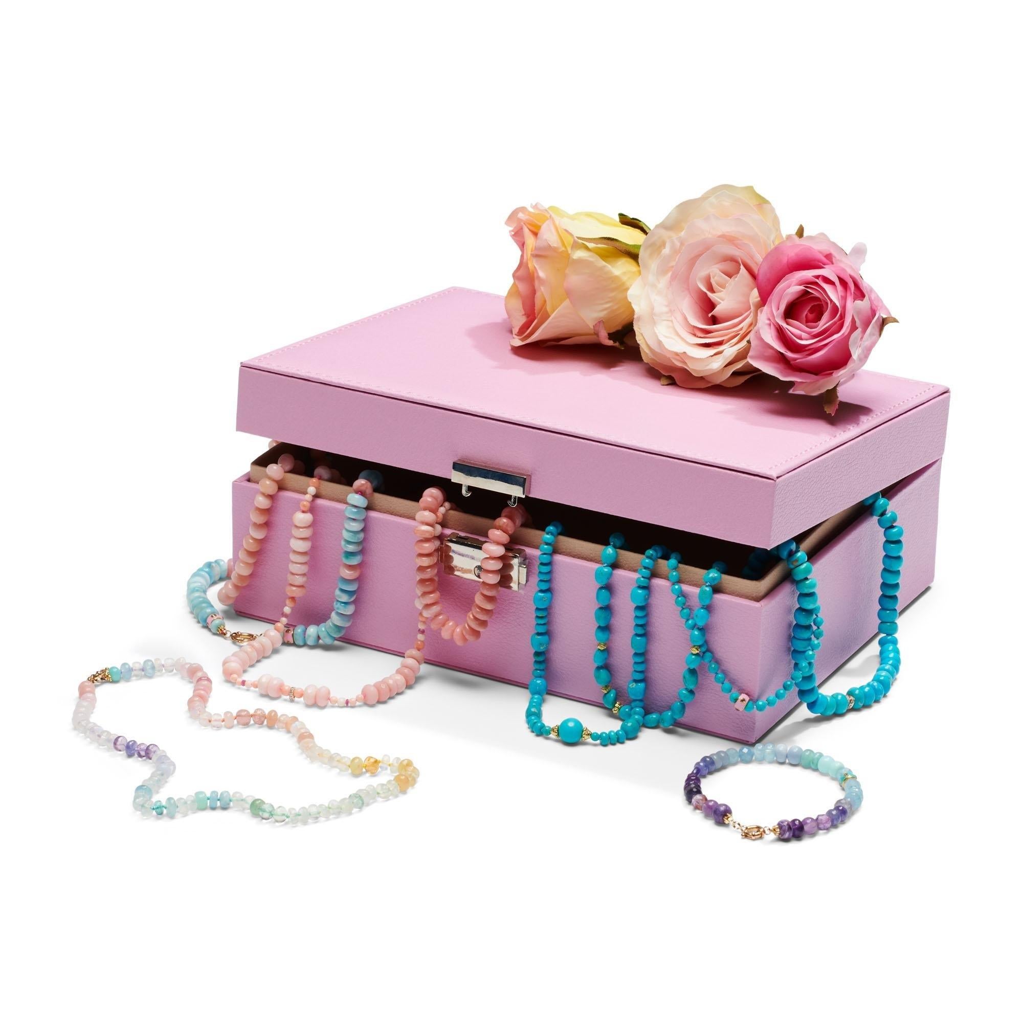 Sky Blue Sleeping Beauty Turquoise 200 Carat Beaded Necklace with ...