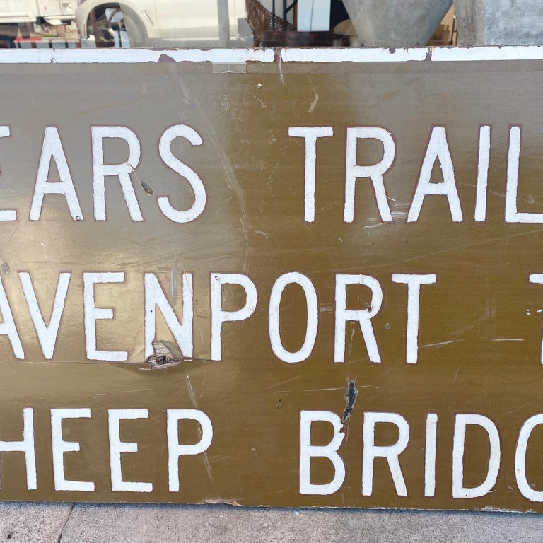 Arizona Wood Hiking Trail Sign For Sale at 1stDibs