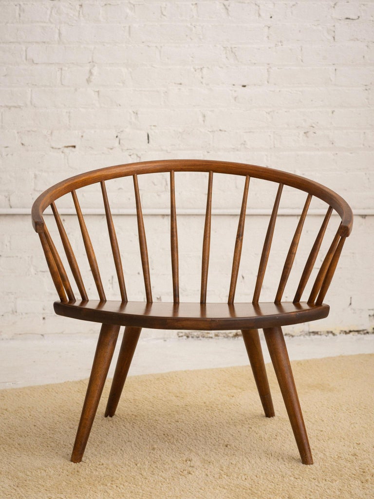‘Arka’ Solid Wood Spindle Back Lounge Chair by Yngve Ekström For Sale ...