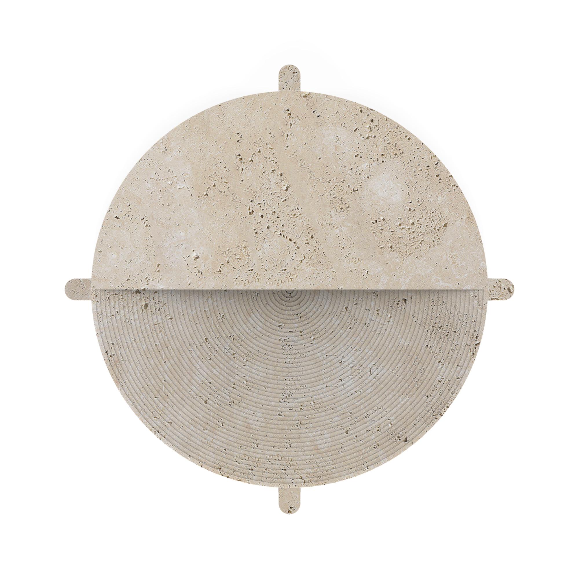 Arkhe No 1 Coffee Table Travertine, Modern Sculptural Round by Fulden ...