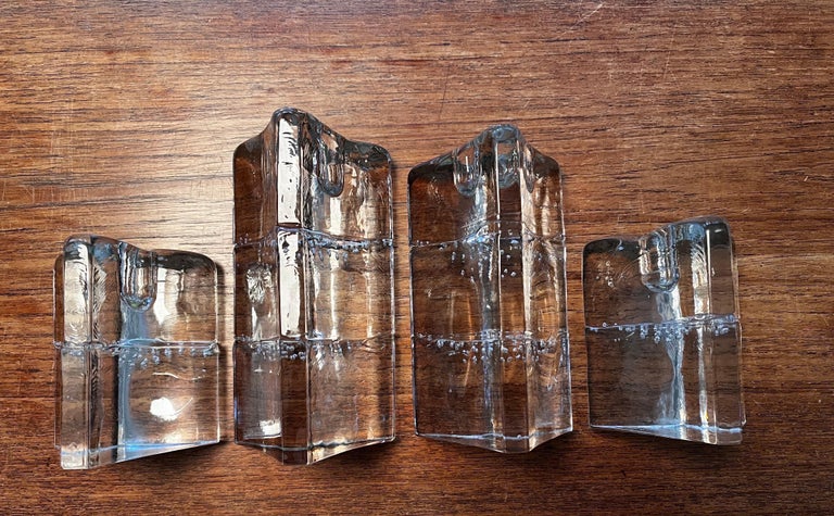 Arkipelago Glass Icicle Candle Holders by Timo Sarpaneva, Set of Four ...