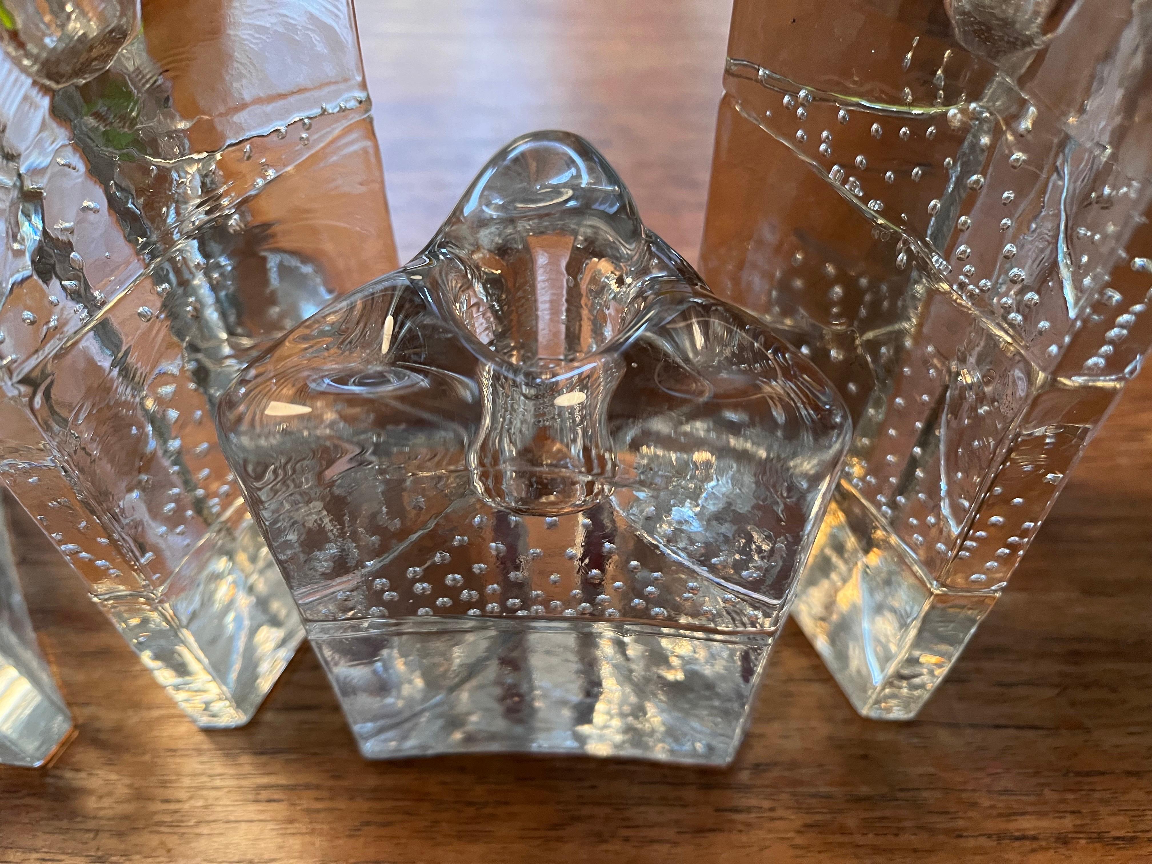 Arkipelago Glass Icicle Candle Holders by Timo Sarpaneva, Set of Four ...