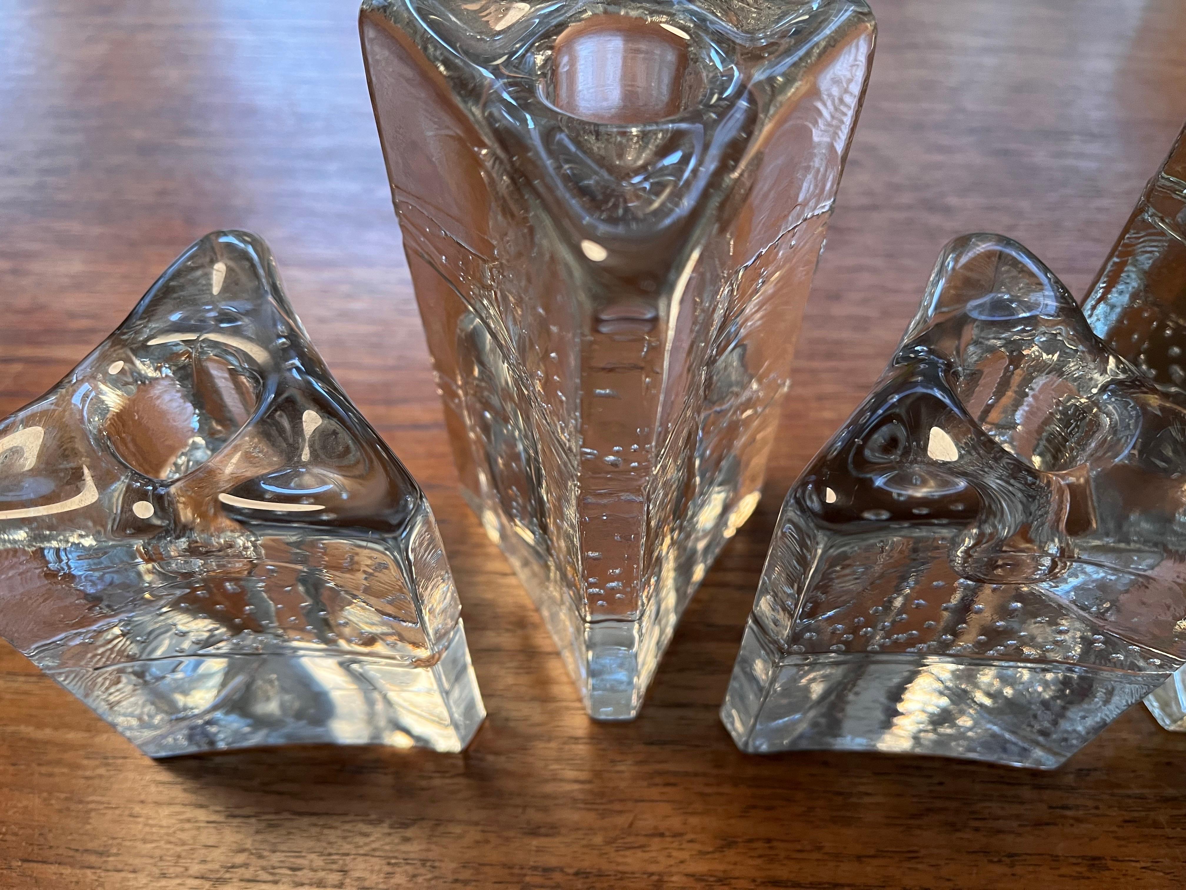 Arkipelago Glass Icicle Candle Holders by Timo Sarpaneva, Set of Four ...