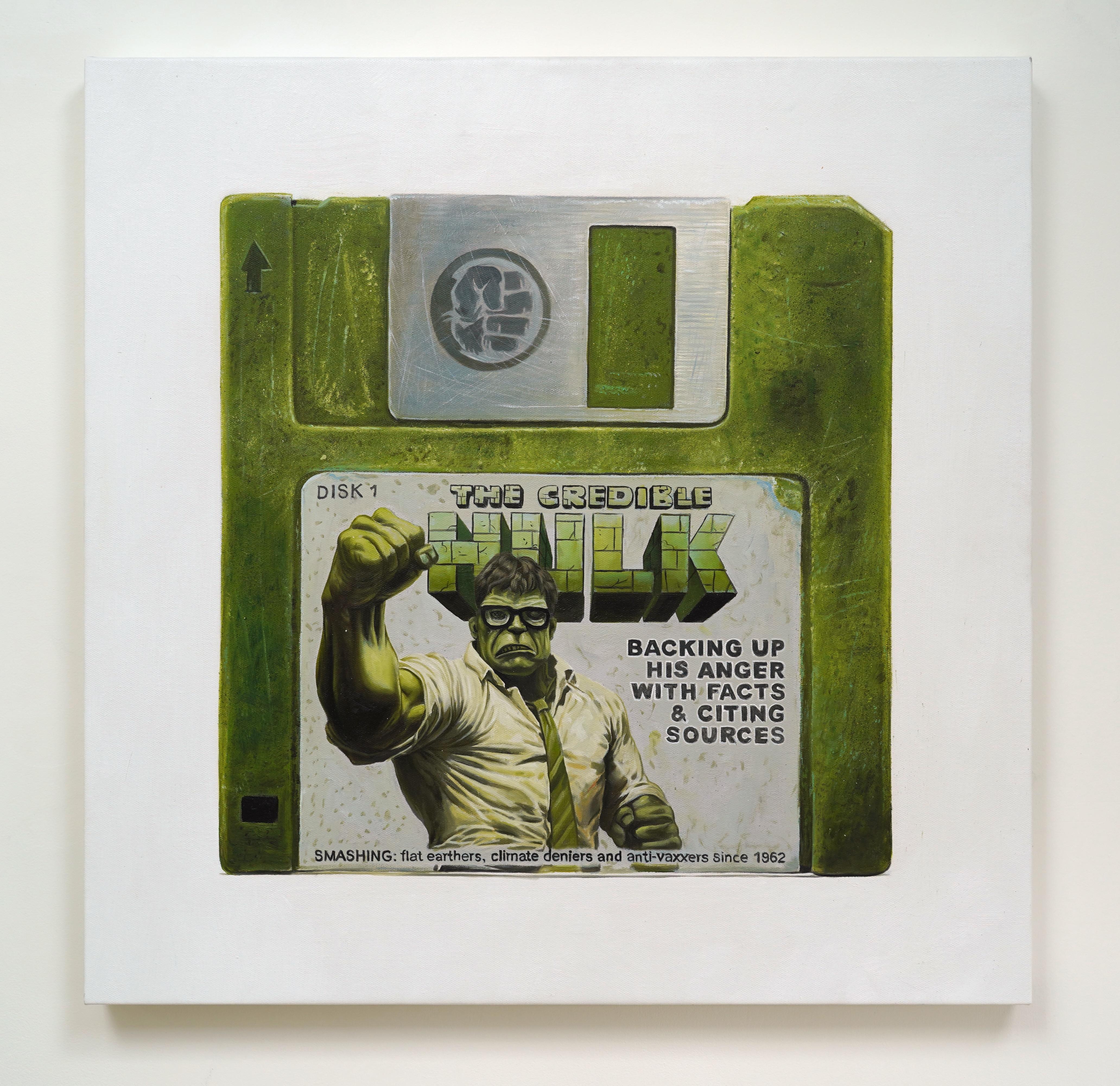 Arlo Sinclair - Arlo Sinclair - The Credible Hulk - 3.5" Green, Painting 2024 For Sale at 1stDibs