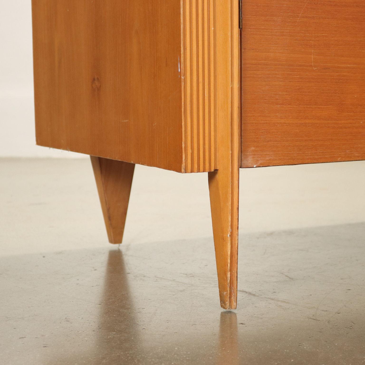 1950s-60s closet, brown with mirrored doors For Sale at 1stDibs